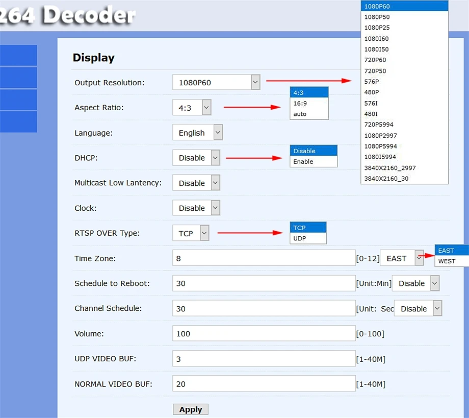 Uray H.265 H.264 Video Stream Decoder - 4K HDMI & CVBS Output