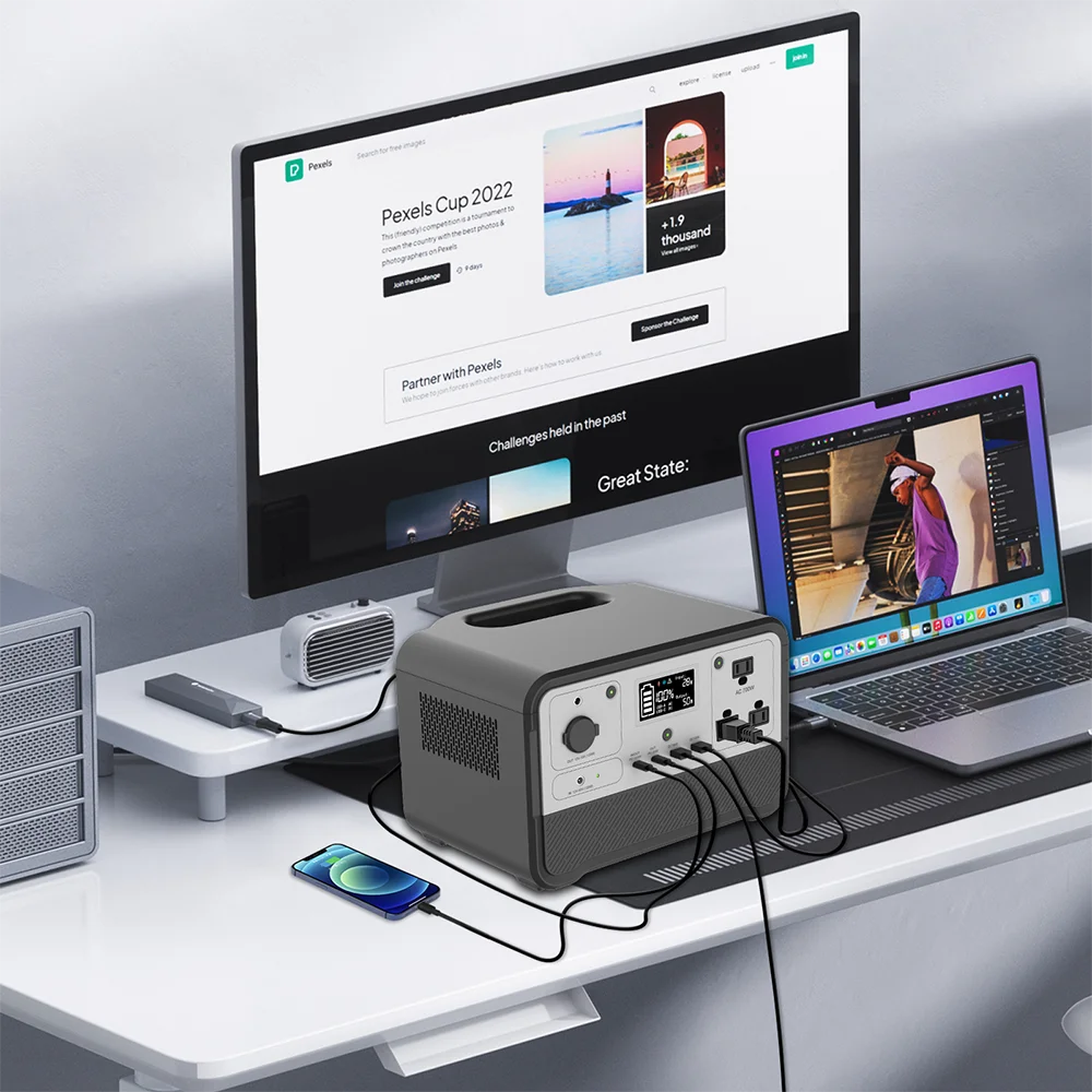 700w Multi Charging Station Lifepo4 Emergency Power Station All In One ...