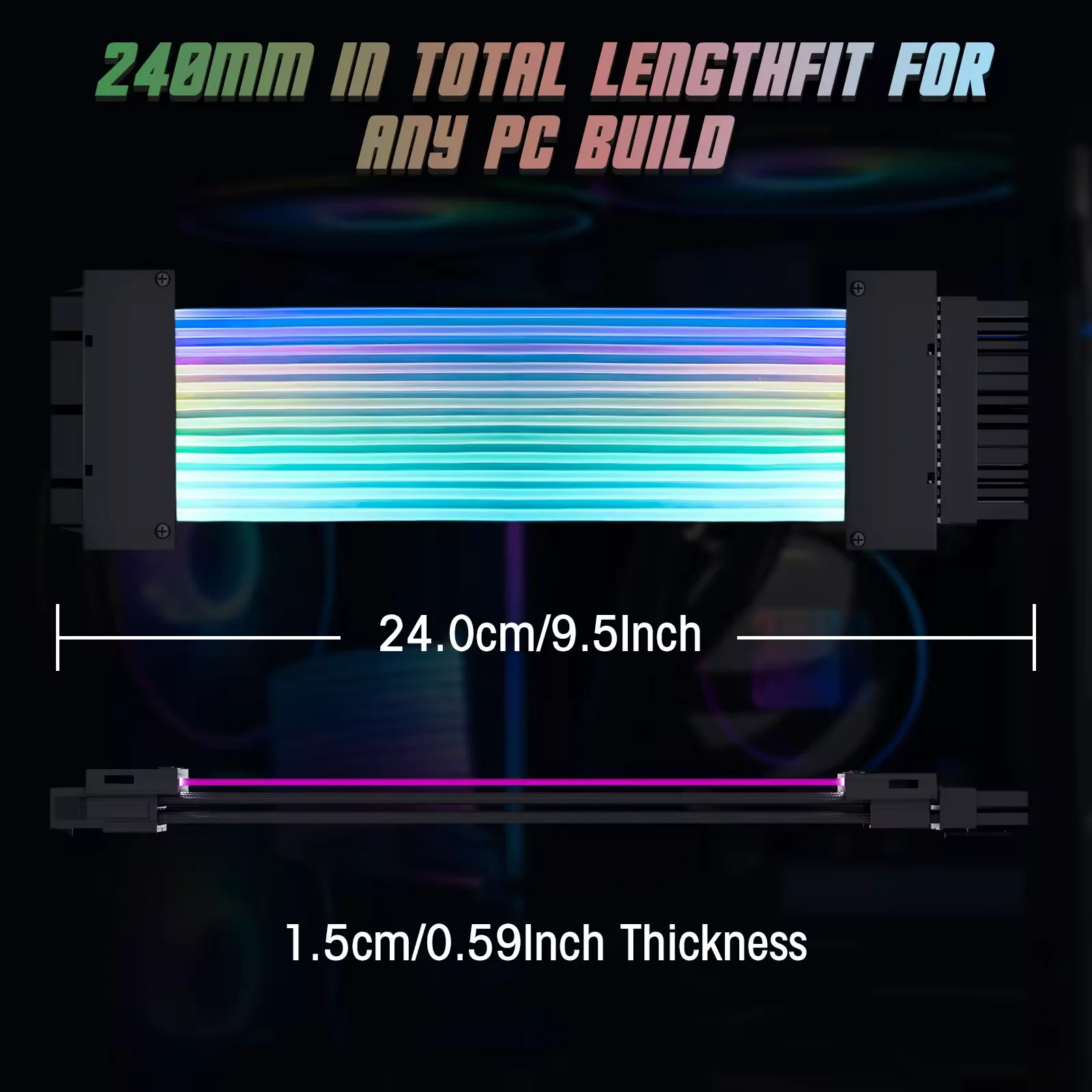 Neon GPU Strimer - Triple GPU 8pin ATX 24pin 5V ARGB SYNC