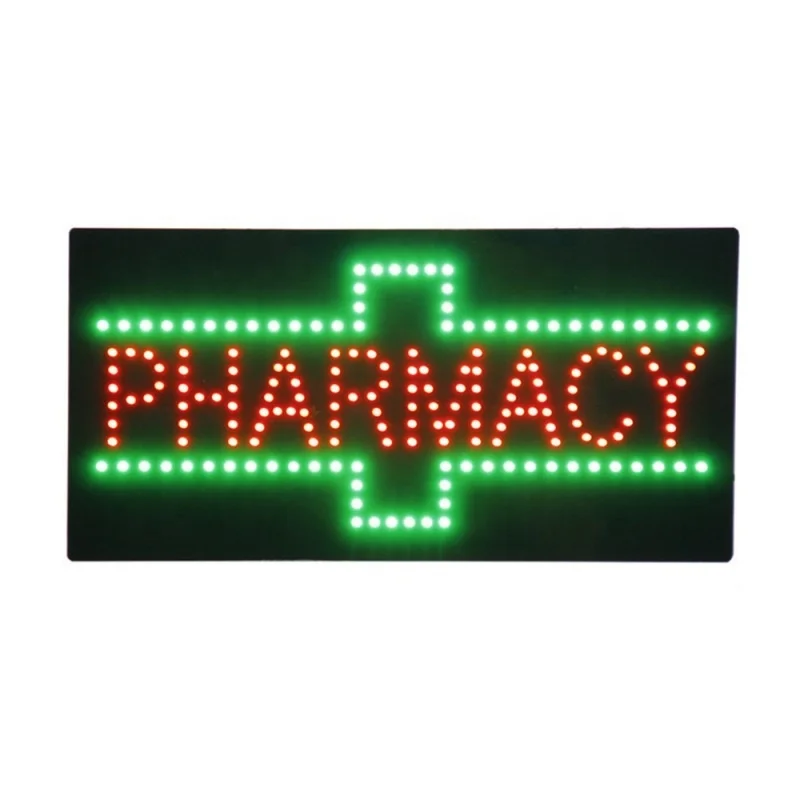 60x30cm Acrylic Hanging Chain Led Pharmacy Display Sign Indoor Led Open ...