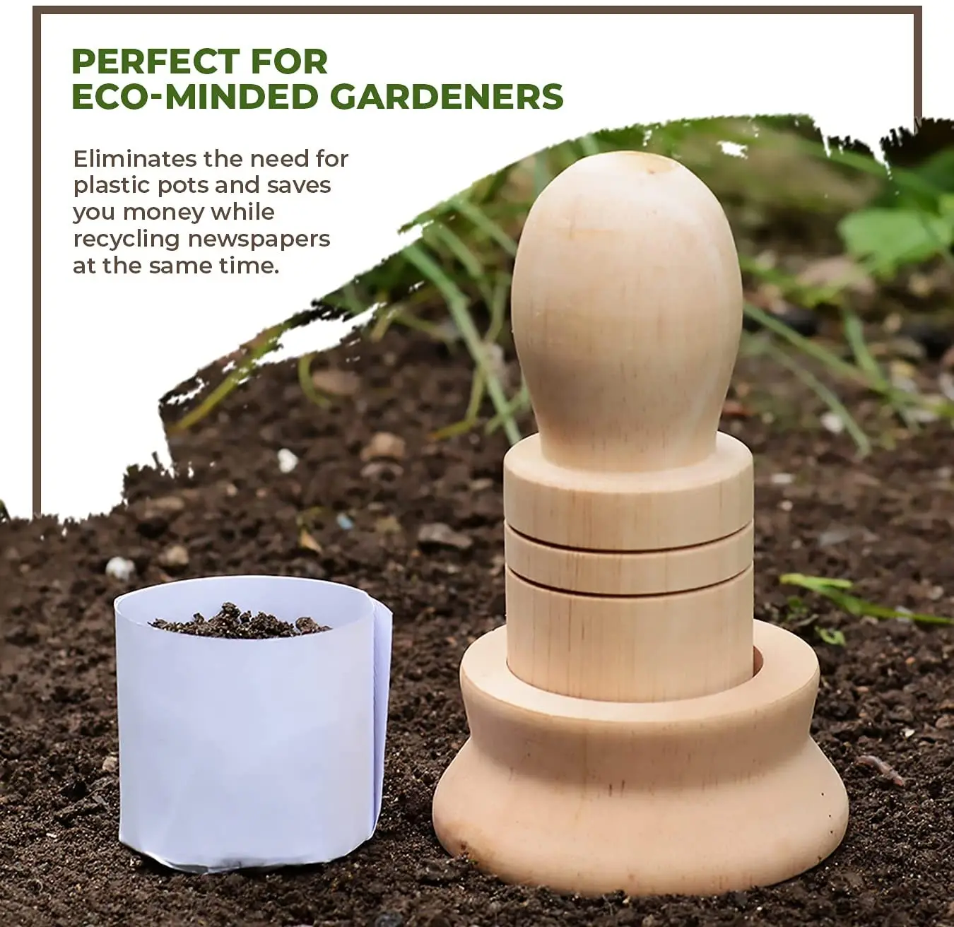 DIY Newspaper Pot Maker, Wood Eco-friendly Paper Pot Maker| Alibaba.com