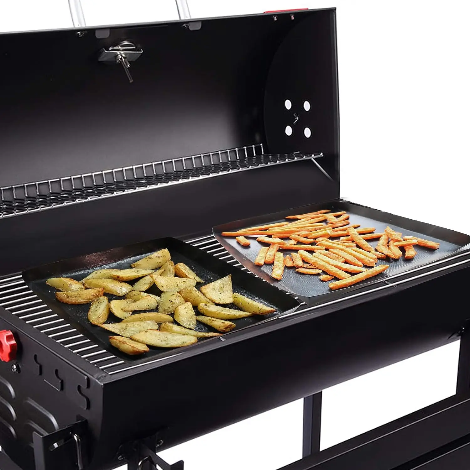 Solid Cooking Basket - Versatile for BBQ, Baking, and Grilling