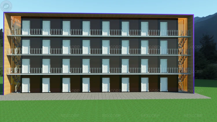 Container Modular Hostel - 4 Storey Student Accommodation