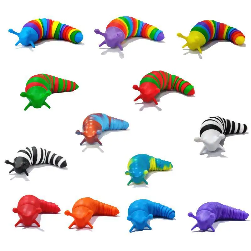 Amazon Hot Sale Rainbow Fidget Slug Fidget Toys Unisex Boys And Girls ...