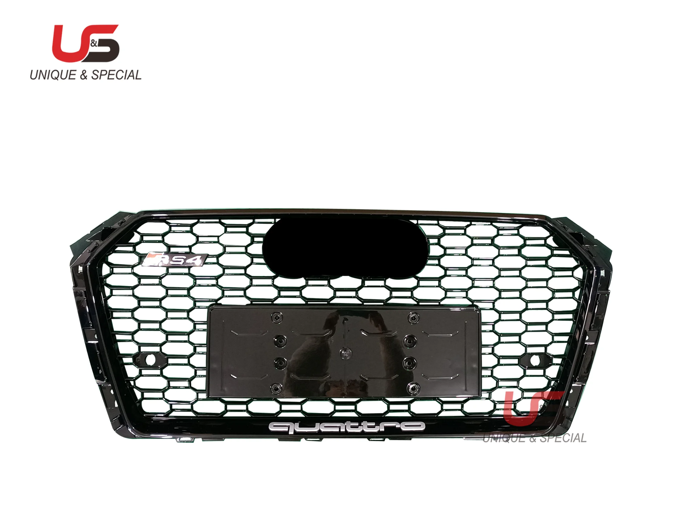 Honeycomb Abs Plastic Black Mesh Grilles For Audi A4 B9 Rs4 Grill 2017 ...