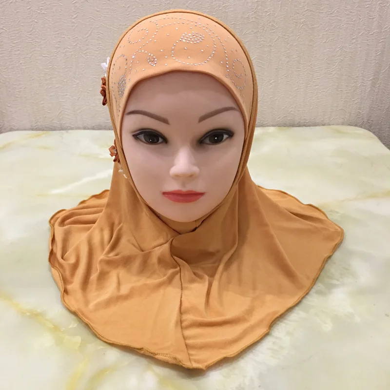 Islamic Kids Girls Head Scarf Headwear Muslim Hijab Inner Cap Wrap ...