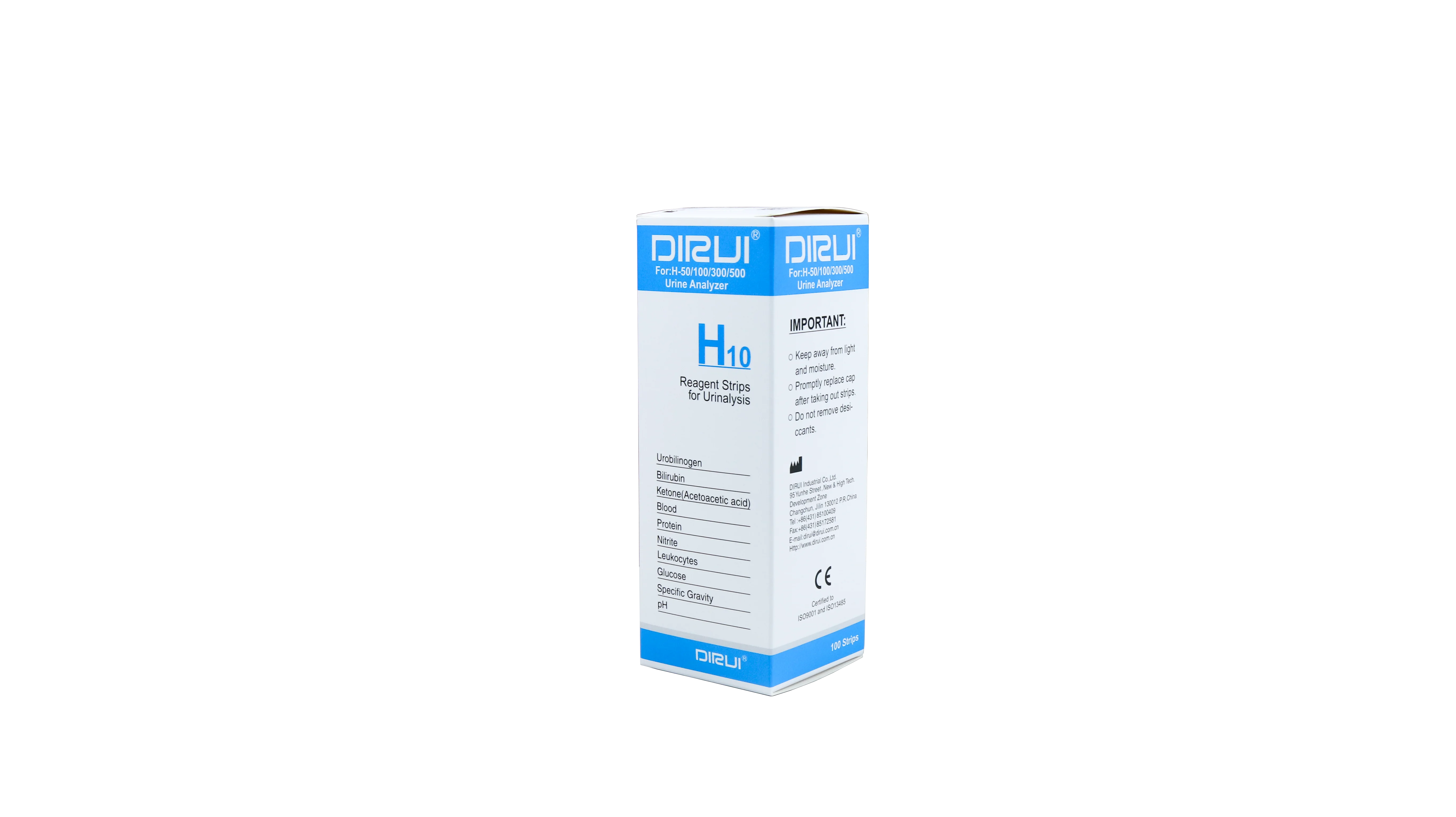 Dirui Professional 99.9% Detection Accuracy 10-Parameter Urine Test ...