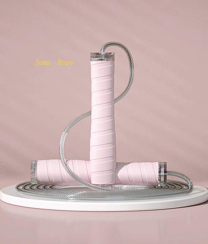 New Design Adjustable Pink Skipping Rope In Home Gym Fitness Heavy Rope ...