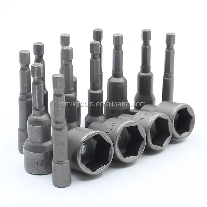 Hex Socket Sleeve Nozzles Strong Magnetic Nut Driver Set Drill Bit ...