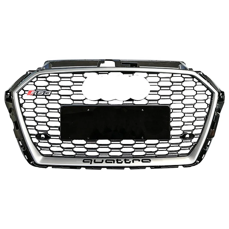 Rs3 Carbon Fiber Pattern Front Grill For Audi A3 S3 Auto Bumper Grille ...