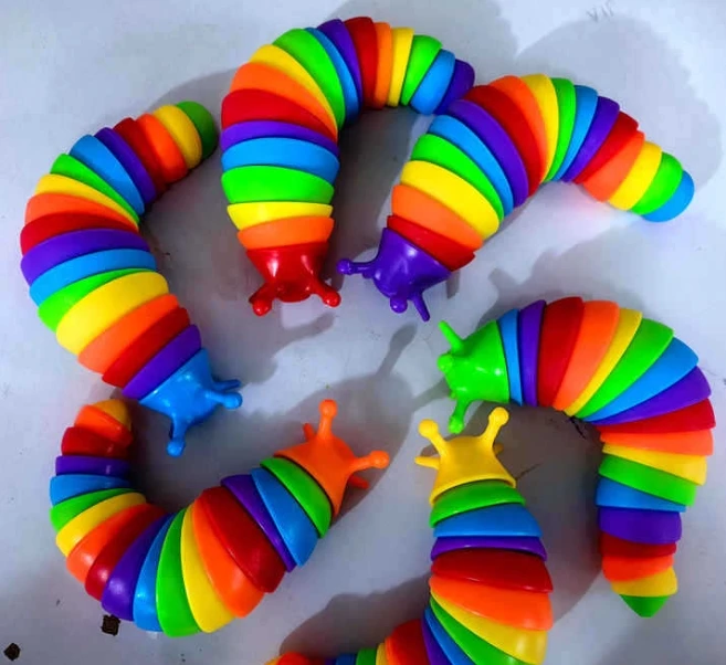 Decompression Slug Wriggling Nose Slug Caterpillar Children's Trick Toy ...