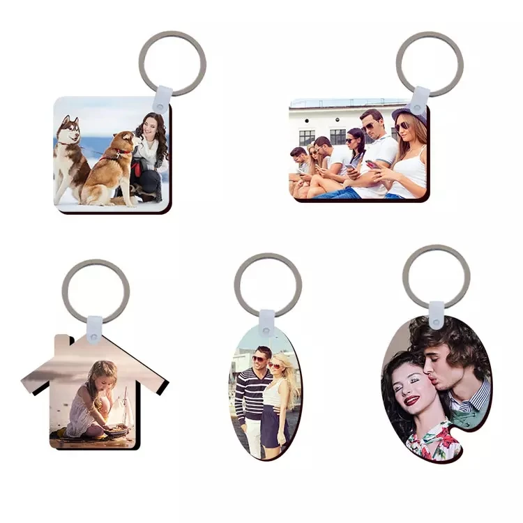 Printing Logos For Fashionable Mdf Sublimation Keychain Available In 4 ...