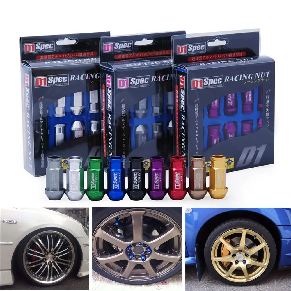 D1spec Jdm Billet Aluminum Wheel Racing Lug Nuts P:1.25,L:52mm 20pcs ...