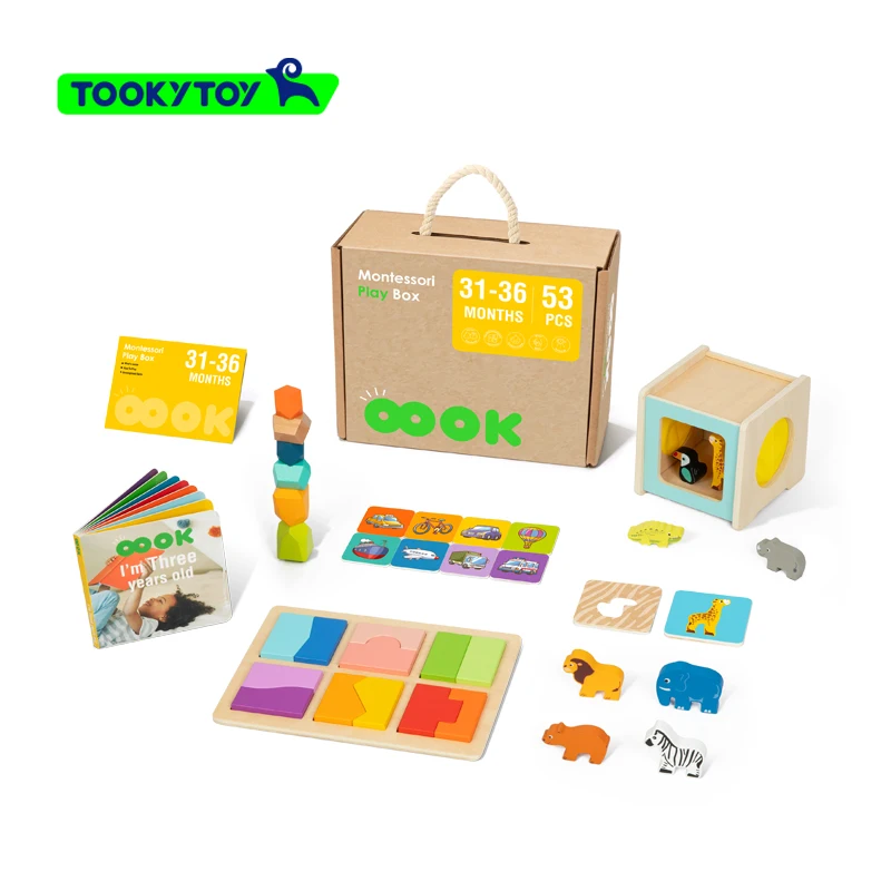 Early Education Box Cognitive Card Toy Hourglass Montessori Early 4 In ...