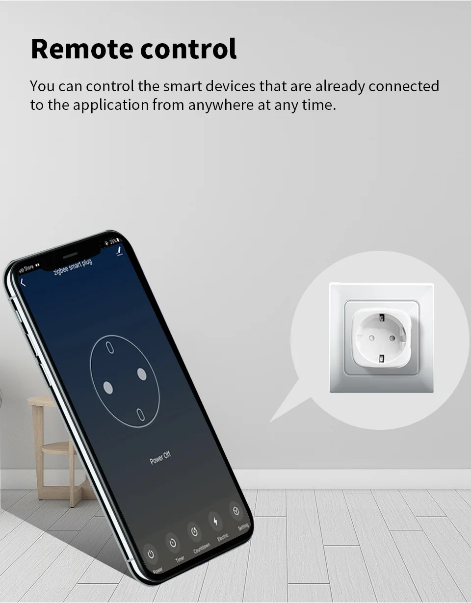 Tuya Zigbee Smart Socket 16A Directly Connected Alexa Various Gateways European Adaptation Band ...
