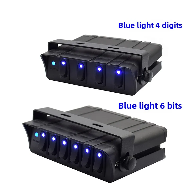 12V Ship Car Switch Panel Control System 6-bit 3PIN Blue Lamp Color 25A ...