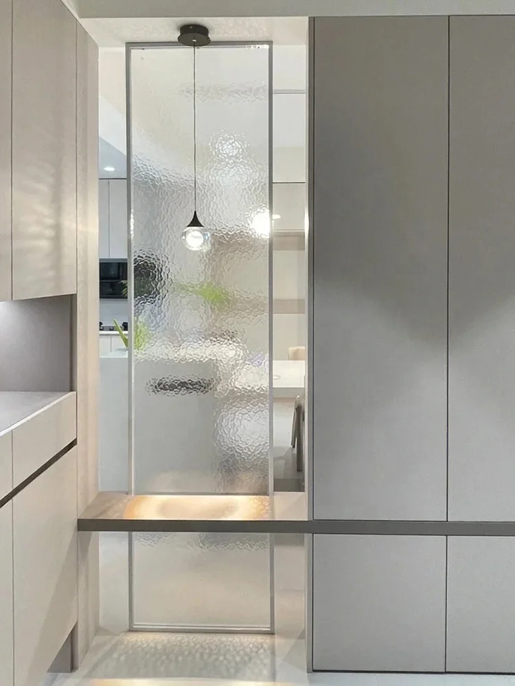 Art Glass Partition ultra White Water Ripple Stone Water Cube Embossed ...