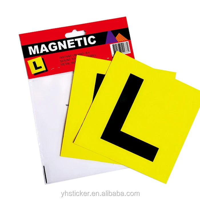 2pcs Magnetic Learner L Plates Motorcycle Car Sticker Magnetic L Plates ...