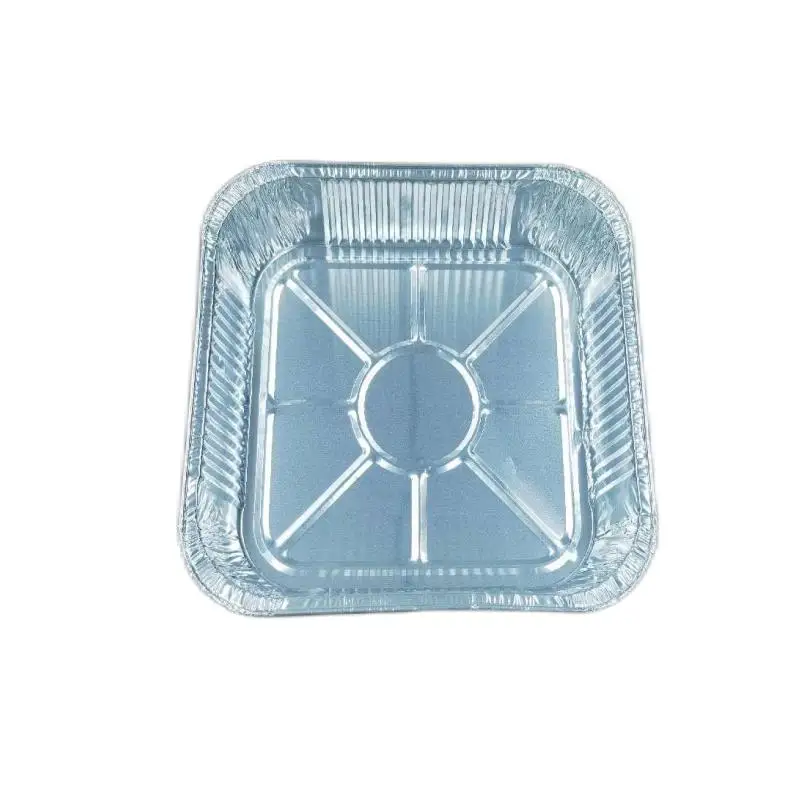 Disposable Square Aluminum Multi-Compartment Container with PP Lid ...