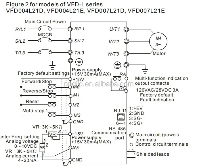 Delta Vfd L Series Input Output 220v Single Phase 0.04kw ~0.75kw Vfd ...