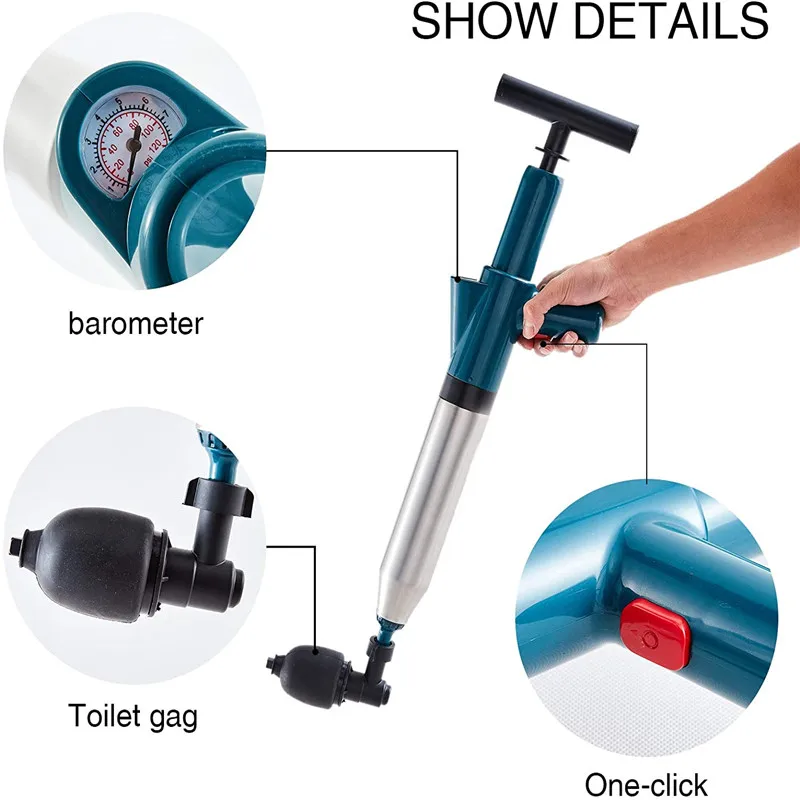 High-Pressure Stainless Steel Drain Plungers for Unblocking Pipes Floor ...