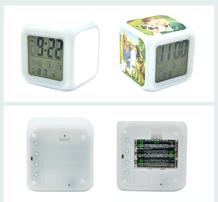 Sublimation Blanks Digital Led Color Change Alarm Clock For Back To ...
