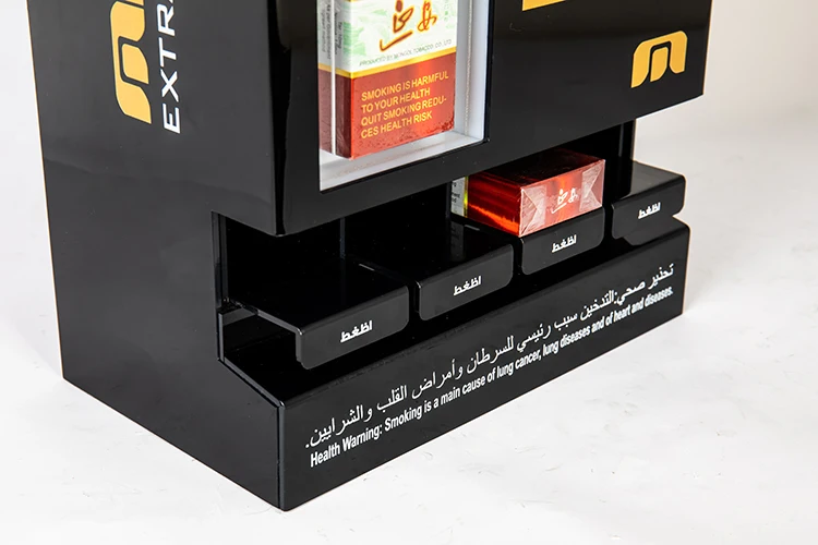 Automatic Push Acrylic Cigarette Tobacco Display Cabinet Stand - Buy ...