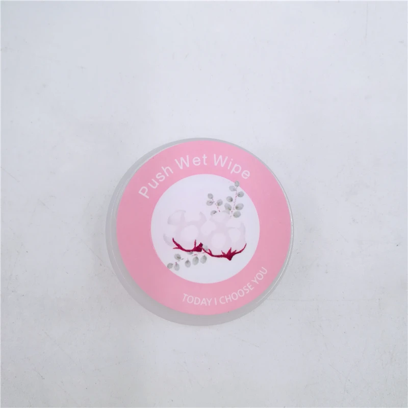 Customized Private Compressed Disposable Pushing Magical Wet Wipes Push ...