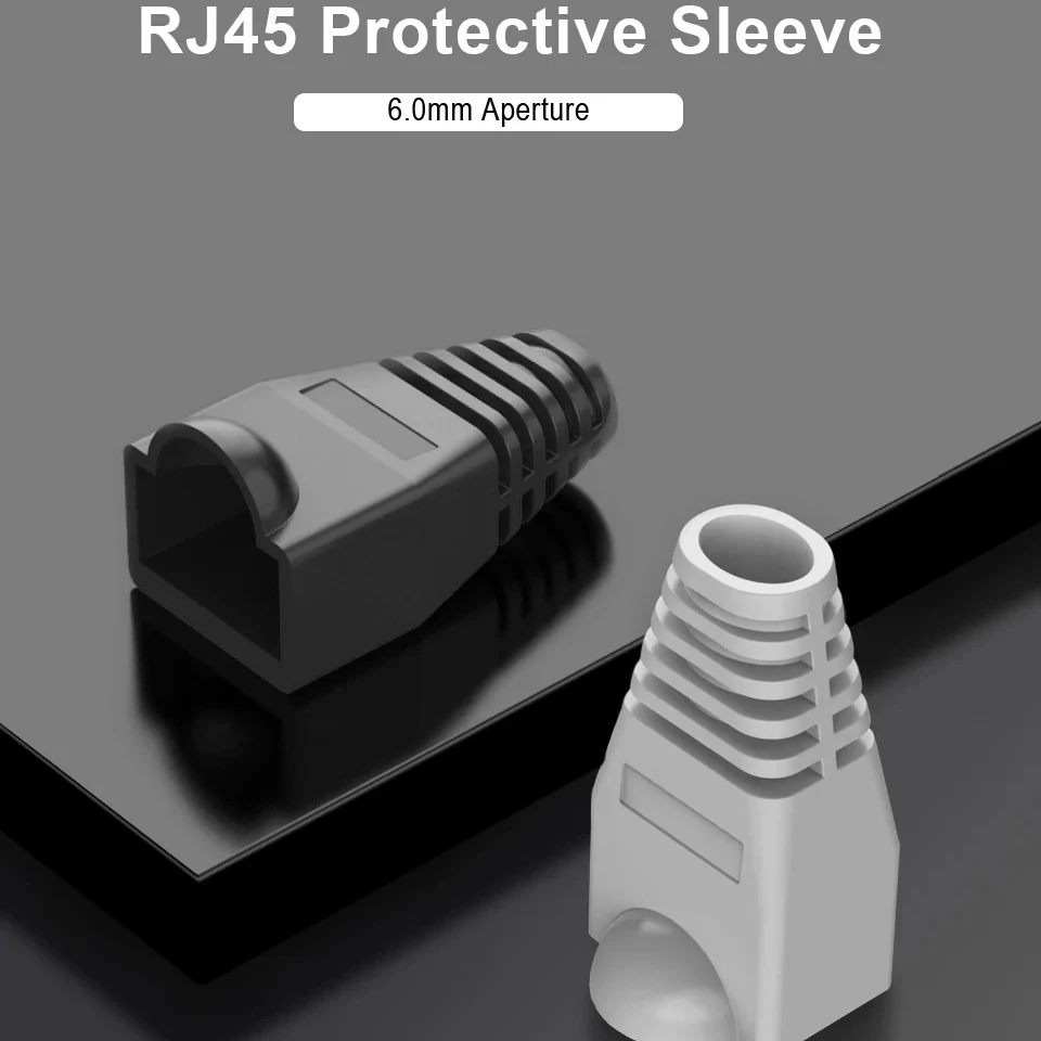 Rj45 Cat6 Cat5e Connector Protective Cover Adapter Cap Ethernet Network ...