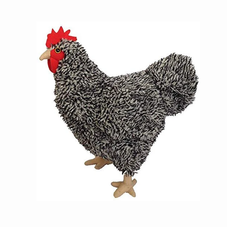 Custom Lifelike Red Rooster Stuffed Farm Animal Plush Chicken Toy