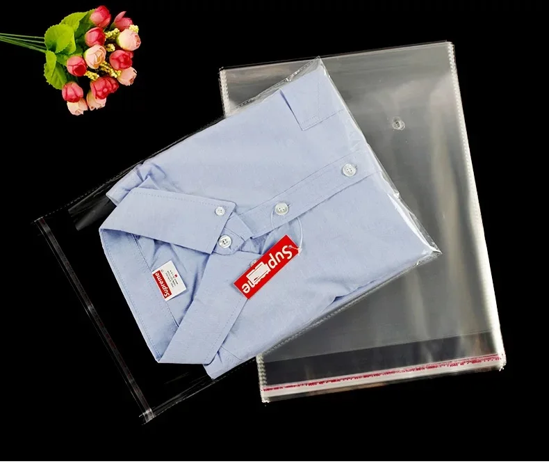 Sticker Ziplock Packaging Bag Clothing Transparent Clear Self-adhesive ...