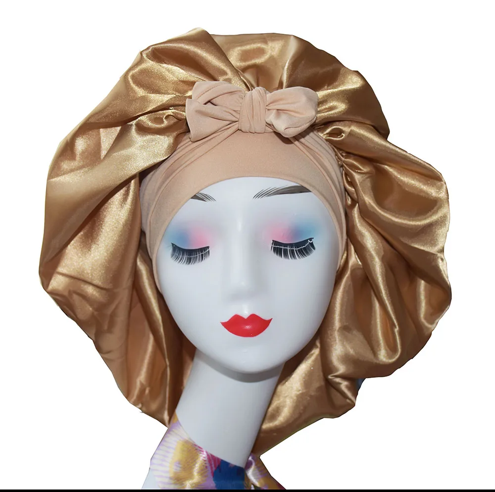 Bonnet Queen Fashionable High Quality Luxury Large Tie Headpiece Silk ...