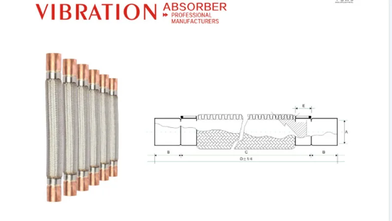Brass Material Packless Vibration Absorber 1 3/8 For Refrigeration ...