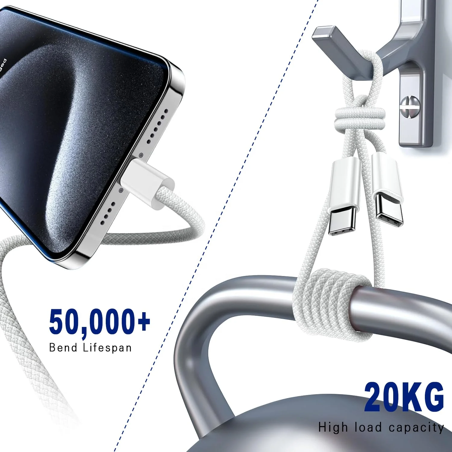 Type C To Type C 3a Fast Charging Cable Nylon And Pure Copper Usb 2.0 ...