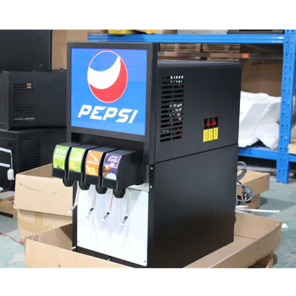 Automatic 4 Flavors Soft Drink Cola Pepsi Dispenser Commercial Cola Machine For Cold Drink Shop ...