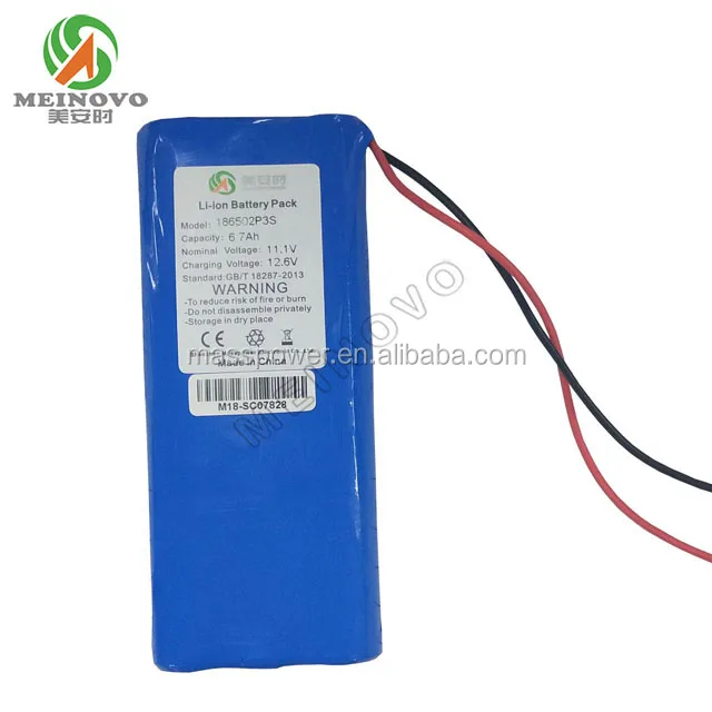 12v 6700mah Li Ion 18650 Battery Pack 2p3s - Buy Li Ion 18650 Battery ...