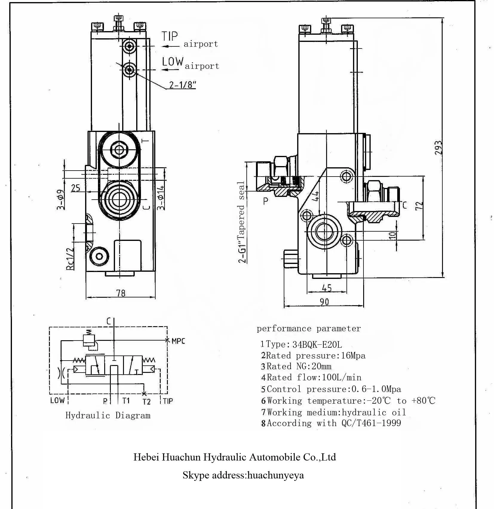 Lifting Valve for Hydraulic Tipping System of Dump Truck/Tipper/Trailer ...