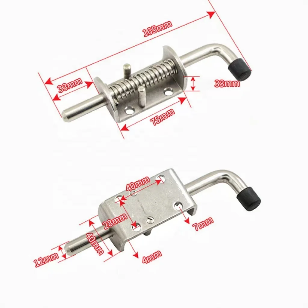 Durable Spring Latch Pin Shed Latch - 304 Stainless Steel