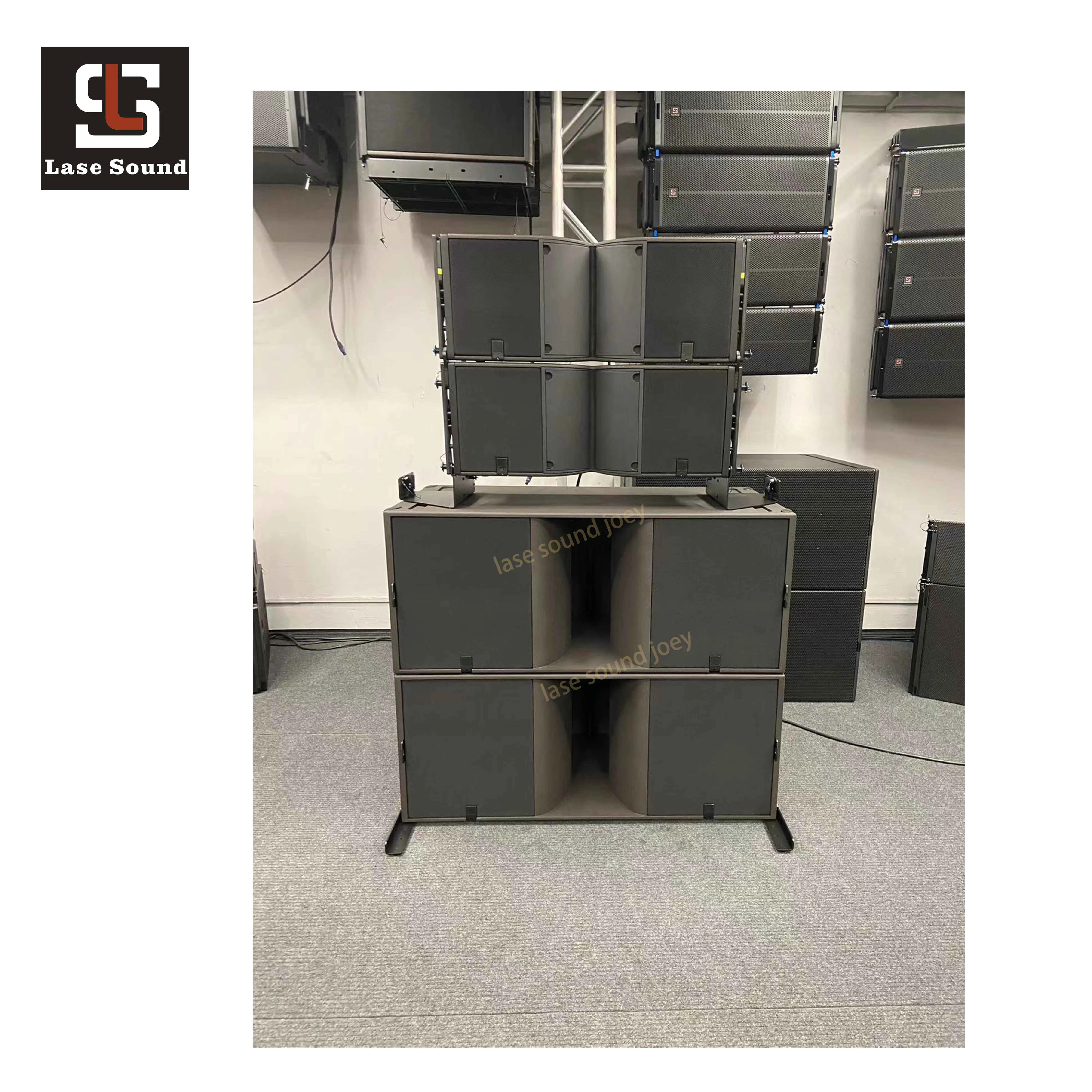 Professional Dual 12-Inch Concert Speaker System Passive Wooden Array ...