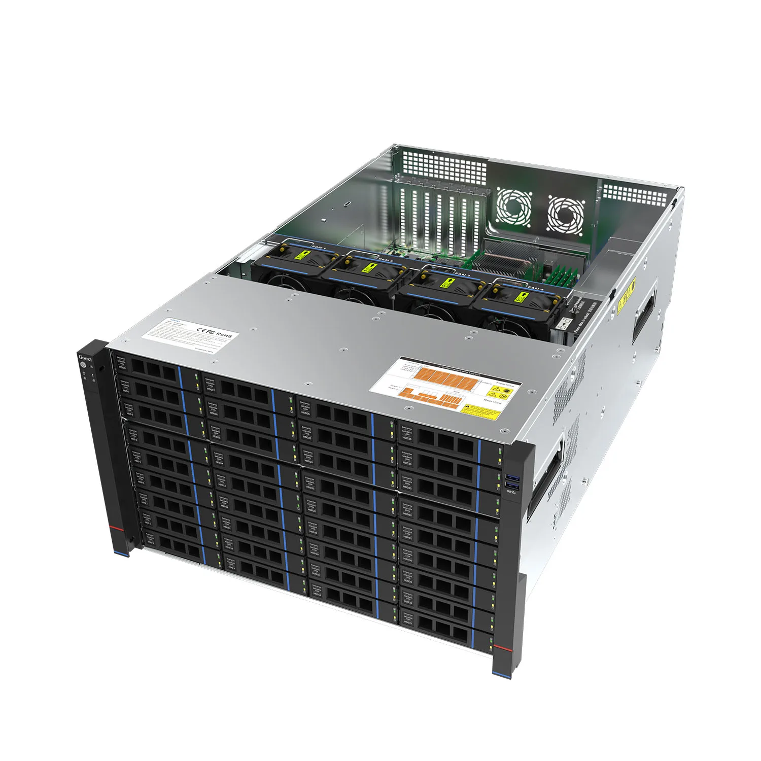 6u 48bays Rack Server Chassis With Depth Of 695mm - Buy Server Barebone ...