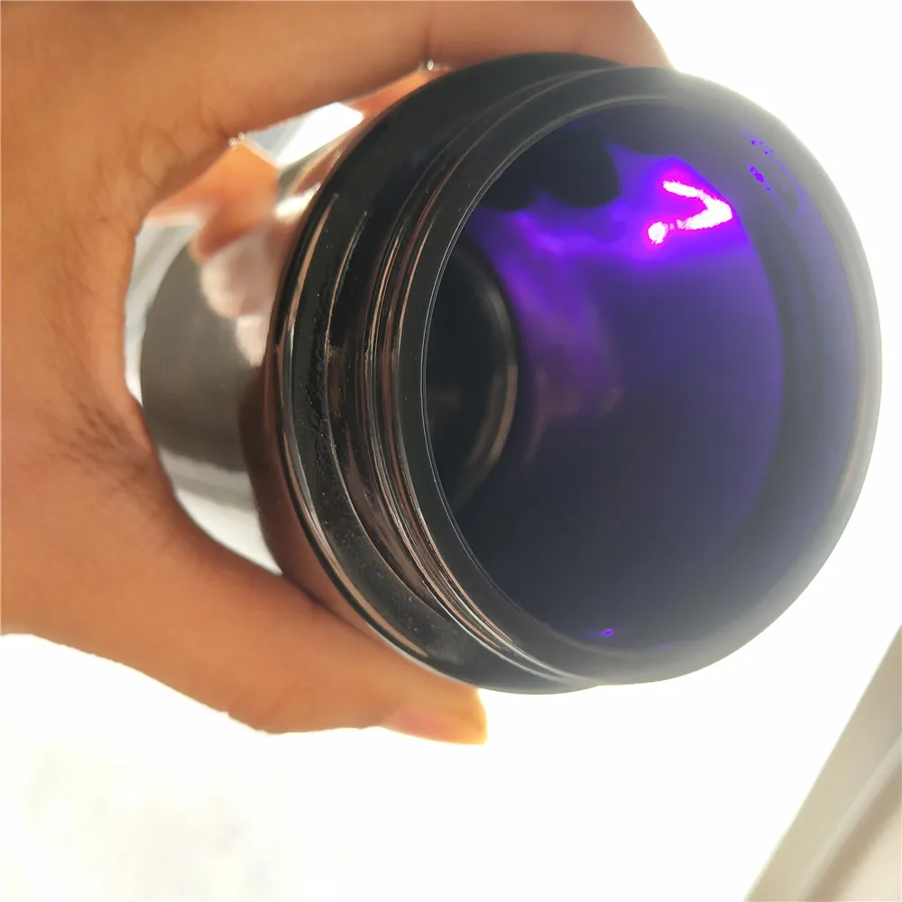 Hot Sale 5g10g15g30g50g60g100g120g200g250g Dark Violet Uv Glass Jar ...