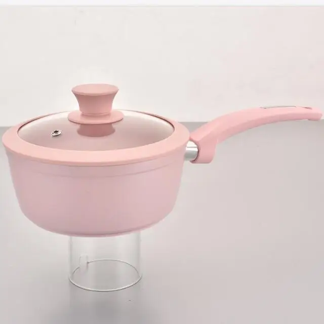 11pcs Pink Cooking Pots and Pans - Non Stick Set