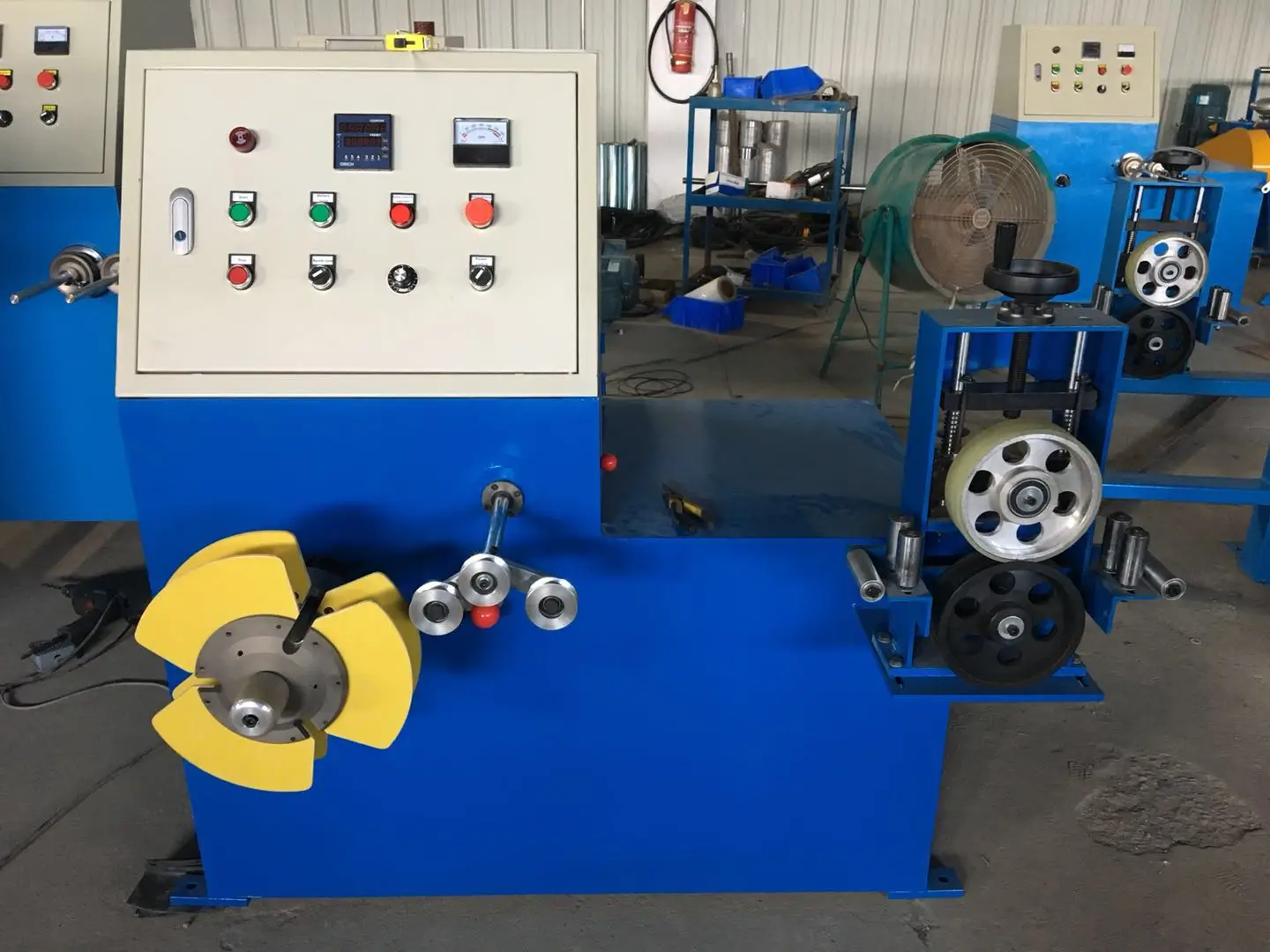 Tc630 Electric Cable Wire Fiber Pipe Rope Tube Bobbin Take Up Machine ...