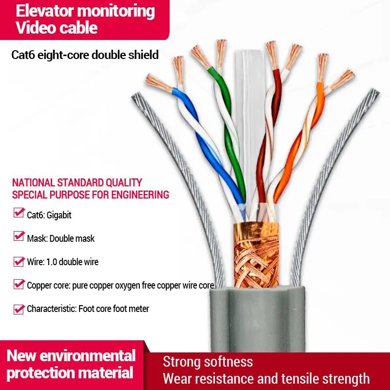 Elevator Wire Cat5e Cat6 Cat7 - Reliable Traveling Cable