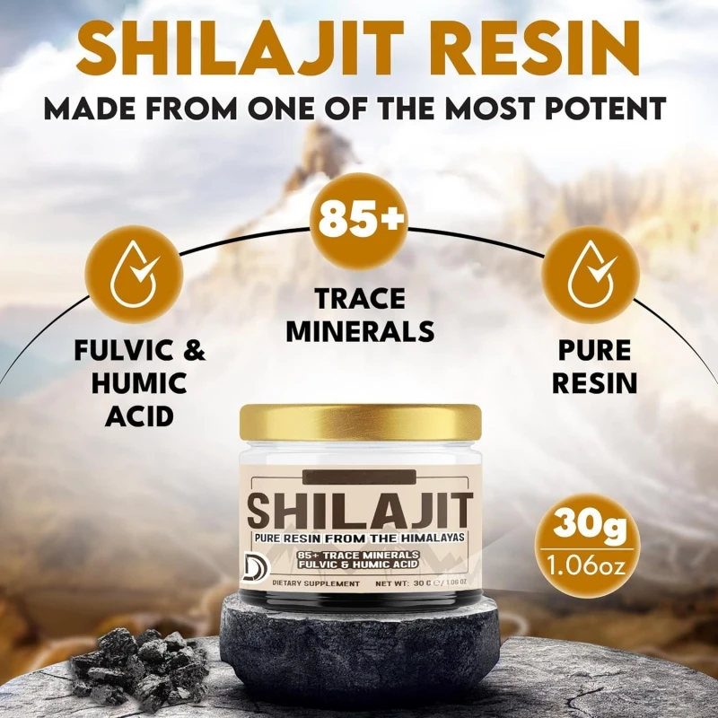 Organic Shilajit Resin Himalayan Shilajit Resin With 85+ Trace Minerals ...