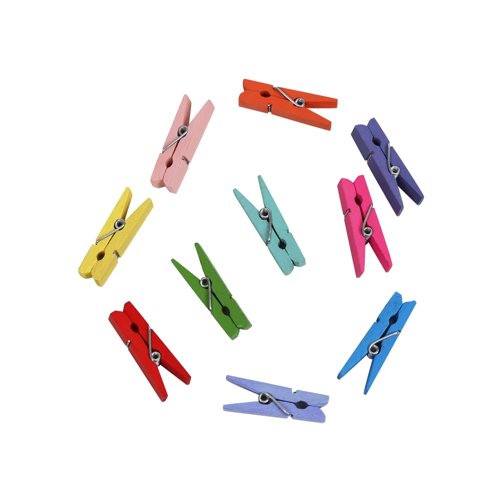 3.5cm Mini Clothes Peg Colored Wooden Peg Mini Clips Mini Clothespin ...