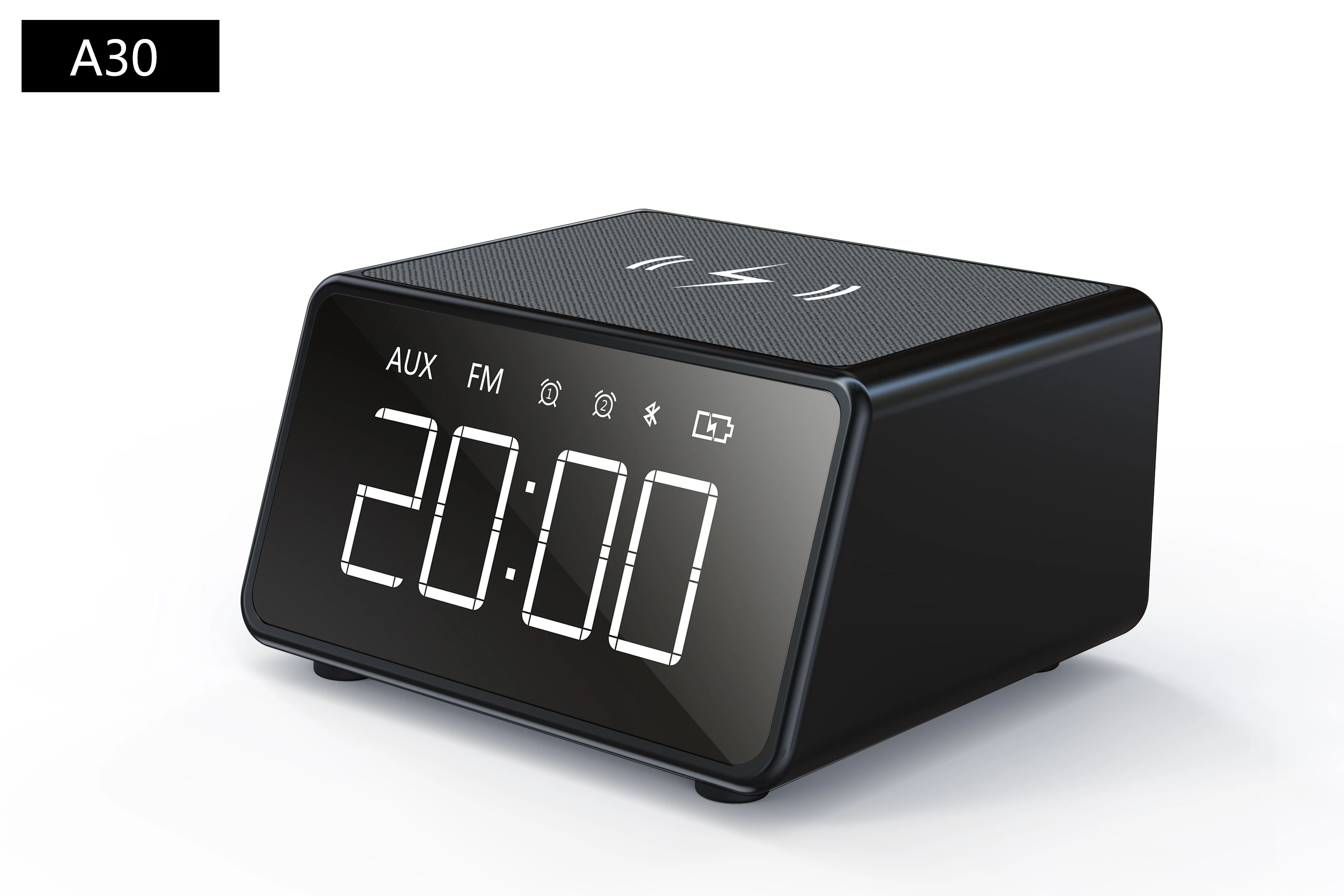 Smart 5 In 1 Bedside Wireless Charger Speaker Digital Clock With ...