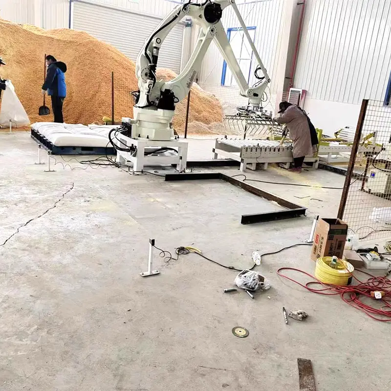 Electric Robot Arm Stacker Palletizer Automatic Double Station ...
