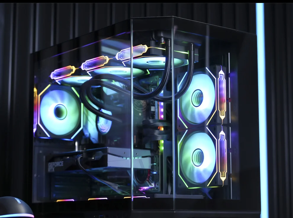 White Gaming Pc Chassis ATX MATX Computer Case Full Tower Transparent ...