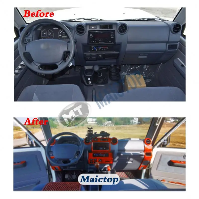 Maictop Car Accessories Wooden Dashboard Panel Interior Kit For Land ...